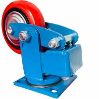 China Shock Absorption AGV PU Swivel Damping Heavy Duty Caster Wheel 6 Inch 380kg for sale