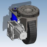 China 1500W Horizontal Industrial Drive Wheels Assembly 3000rpm 48V For Warehouse Robot AGV for sale