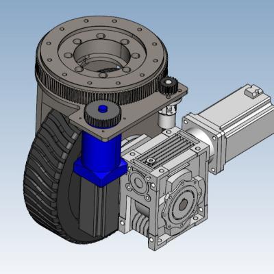 China Electric Steering Assembly 400mm DC Motor AGV Steering Drive Wheel 48V for sale