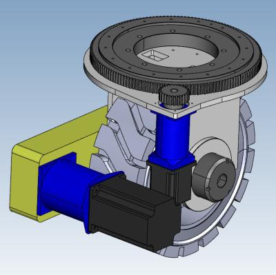 China Industrial Electric AGV Drive Unit 48V 5KW Steering Heavy Duty Robot Wheel 645mm for sale