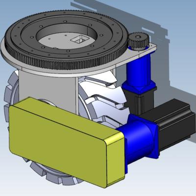 China 5KW AGV Rubber Heavy Duty Robot Wheels Motor Steering Wheel for sale