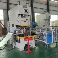 China 63T Semi Auto Aluminium Foil Container Production Line Pneumatic Punching Machine With Feeder for sale