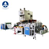 China Full Auto Alu Box Dish Tray Making Machine 3 Carvity With Pneumatic Punching for sale