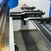 China 220T 3200 Folding Hydraulic CNC Press Brake For Sheet Metal Plate DA53T Control 4+1 Axis for sale