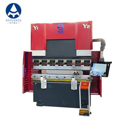 China Hydraulic CNC Press Brake Electro-Hydraulic 63T Sheet Metal Bending Chinese Stable Controller 4 Axis for sale
