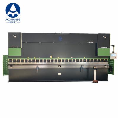 China Heavy Duty 200T Hydraulic Press Brake 6000MM CNC Bending Machine With TP10S Servo Control for sale