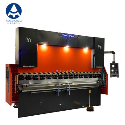 China Hydraulic Torsion Bar Press Brake 125T Pressure 5mm Sheet Metal Hydraulic Bending Machine 3200mm for sale