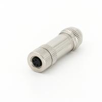 China Field Wireable M8 Female Connector 4 Pin Straight for sale