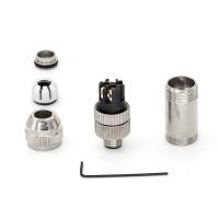 China Screw Connection M8 Connector 4 Pin Straight Male A Code Full Metal for sale