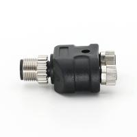 China Y Distributor Connector M12 Male 3 Pin To M8 Female 3Pin A Coding IP67 for sale