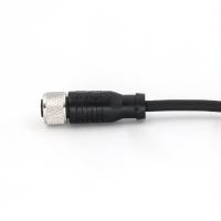 China M12 Pre Assembled 10M Cable Connector 3 Pin IP67 Straight PVC Black Unshielded for sale