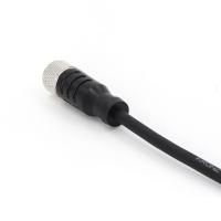 China M12 Pre Assembled 10M Cable Connector 3 Pin IP67 Straight PVC Black Unshielded for sale