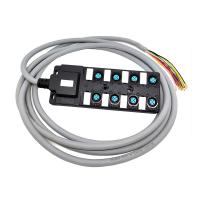 China Dual Channel Industrial Distribution Box 8 Port NPN Junction Box For M12 for sale