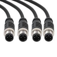 China Unshielded M12 Connector Male With Molded Cable Straight PVC Assembly 4 Pin for sale