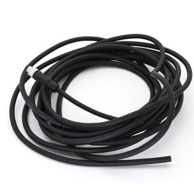 China IEC 61076-2-104 M8 Connector With Molded Cable Straight Male 4 Pin A Code PVC for sale