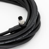China Male M8 Connector 4 Pin IEC 61076-2-104 Pre Assembled Cable Angled A Code for sale