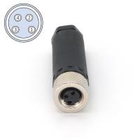 China 4 Pin M8 Connector Female Field Wireable Waterproof IEC 61076-2-104 for sale