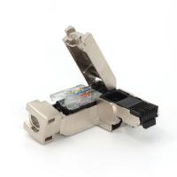 China Field Wireable RJ45 Connector Angled 4 Pin for sale