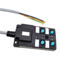 China Industrial Distribution Box Single Channel 4-port NPN junction box for M12 for sale