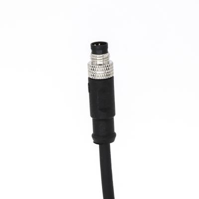 China Pre Assembled Male M8 5 Pin Connectors IEC 61076-2-104 Straight B Code PVC Cable for sale