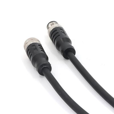 China IEC 61076-2-104 M8 Connector 4 Pin With Cable Straight Female A Code PVC Shielded for sale