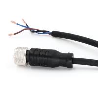 China PVC M12 5 Pin Female Connector With Molded Cable Straight Pre Assembled Cable for sale