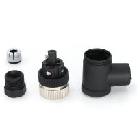 China M12 Circular Connector 5 Pin A Code Screw Locking Plug Female ​Angled for sale