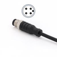 China Unshielded M12 Connector Male With Molded Cable Straight PVC Assembly 4 Pin for sale