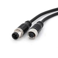 China M12 Connector 8 Pin Straight with 2 Meter PVC Cable Female Circular Connectors for sale