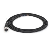 China Straight M12 Connector Female 12 Pin Pre Assembled 5M Cable PVC A Code for sale
