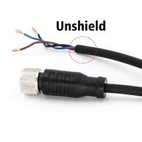 China Straight M12 Connector Female 12 Pin Pre Assembled 5M Cable PVC A Code for sale
