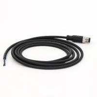 China M12 4 Pin Connectors 2M Pre-Assembled Cable Male Straight PVC CE Unshielded for sale