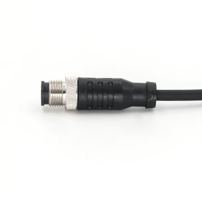 China Male M12 8 Pin Connectors Pre Assembled Cable Straight PVC FPM/FKM for sale