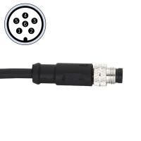 China A Code M8 Connectors With Pre Assembled 2 M Cable Straight Male 6 Pin A Code 30V for sale