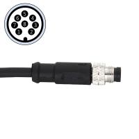 China Moulded Cable M8 8 Pin Male Connectors With A Code 1.5A 2M Cable Straight for sale