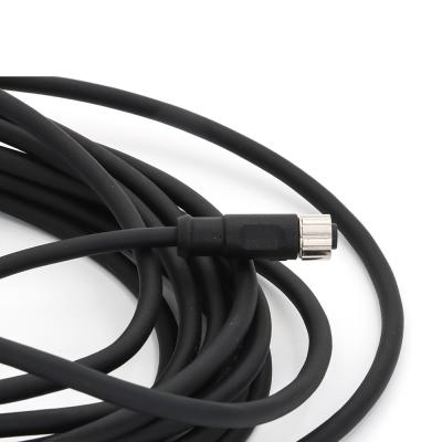 China Straight Female M8 5 Pin Connector Pre Assembled Cable Customized Length B Code for sale
