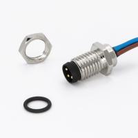 China Panel Mount M8 Male Connector 3/4/5/6/8Pin Front Mounting 0.5m Pre Wired for sale