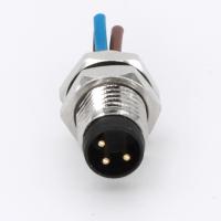 China Panel Mount M8 Male Connector 3/4/5/6/8Pin Front Mounting 0.5m Pre Wired for sale