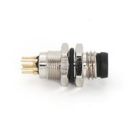 China Panel Mount M8 Connector 6 Pin Male A Code Rear Mounting PCB Version Straight for sale