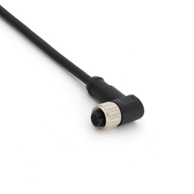 China Angled Female M12 Connectors 4 Pin for sale