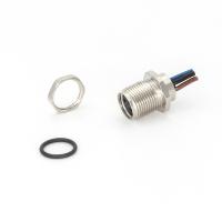 China M8 Panel Mount Connector 0.5m Pre-Wired Female Front Mounting Straight 3 Pin A Code for sale