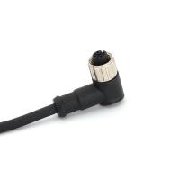 China Angled M12 Connectors Female 8 Pin Waterproof IP67 With Molded Cable for sale
