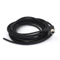 China PVC M12 Female Connectors 12 Pin Angled IP67 Black With Molded Cable for sale