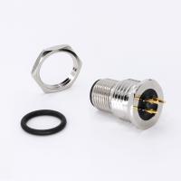 China 3 Pin Male M12 Circular Connectors Panel Mount PCB Front Mounting Straight Contact for sale