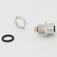 China Flange M12 Connector Female 5 Pin Panel Mounted Straight IEC 61076-2-101 for sale