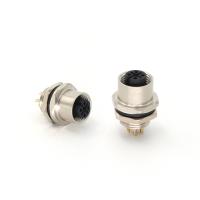 China M12 Panel Mount Connector Female 5 Pin Rear Mounting  M16 X 1.5 IP67 for sale