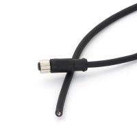 China 8Pin M8 Connectors Pre Assembled Cable With Straight Female 30V A Code PVC Black for sale