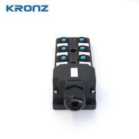 China Industrial Distribution Box Dual Channel No components 8 Port M12 Connector Junction for sale