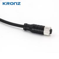 China M12 Circular Connector 4A 3 Pin IEC 61076-2-101 IP67 Straight Cable for Sensors for sale
