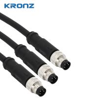 China IP67 Waterproof TPU M8 3-Pin Male Straight Connector for Unshielded Sensor Cable for sale
